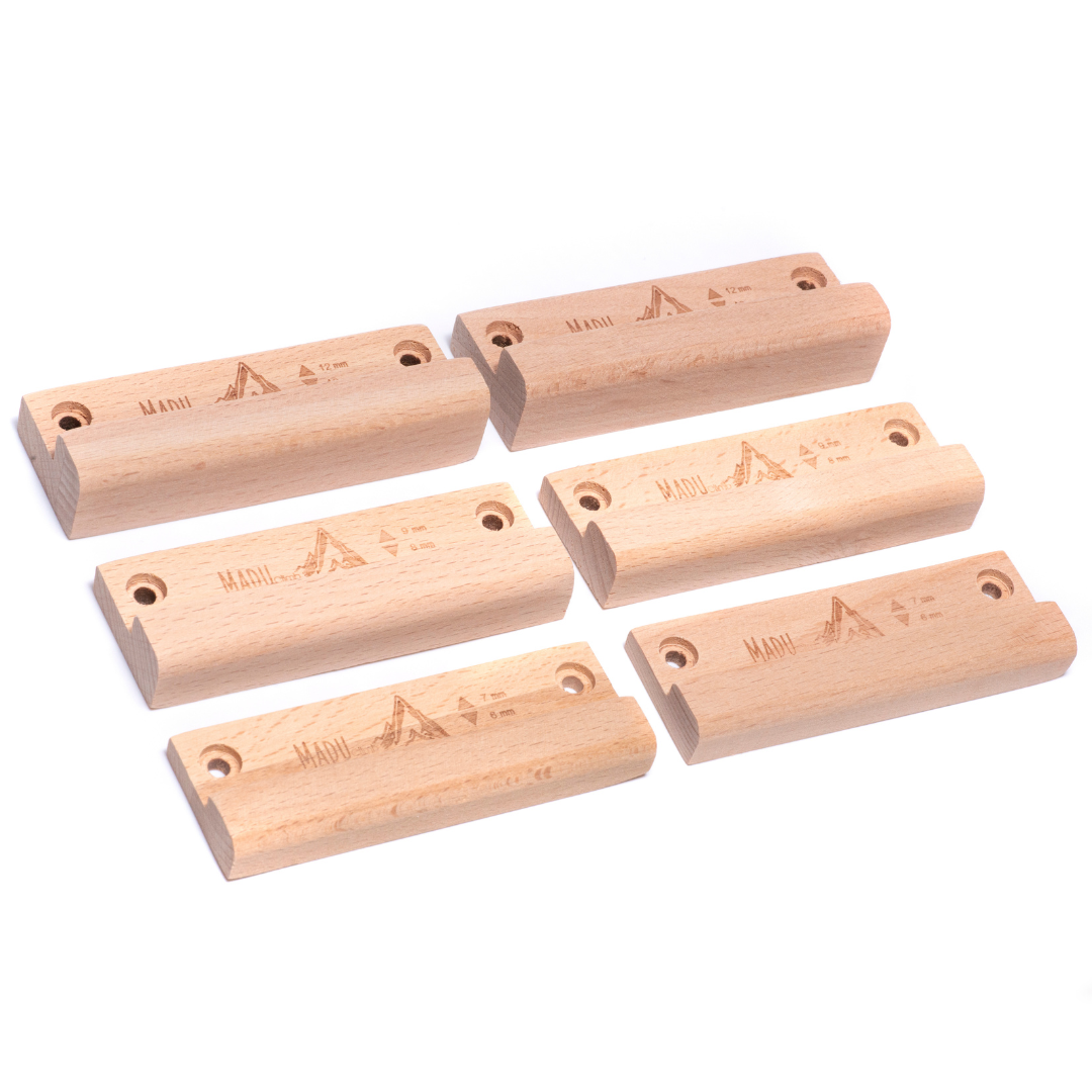 Ergonomic Hardwood Micro Edge's 6-12mm Bundle ( 6 holds ) – Madu Climb